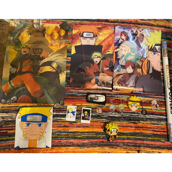 Accents | Naruto Anime Merch Lot Room Decor Bundle 14 Pcs Posters More ...